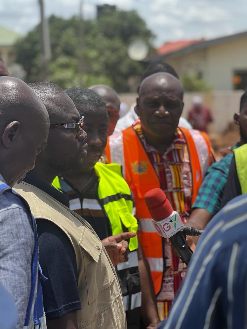 HON. ASENSO BOAKYE (MP) MINISTER FOR ROADS AND HIGHWAYS INSPECTS THE ...